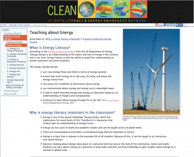 Supporting Energy Education Online: Climate Literacy And Energy ...